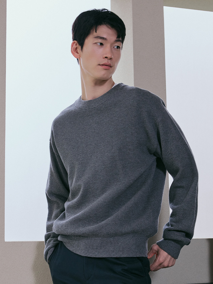 PROJECT M 남성) 조직 코튼 스웨터| 굿 셀렉션, 굿 서비스 굿웨어몰